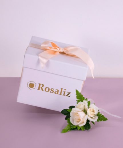 Botonier Mini Rosa Rosada – Florería Rosaliz