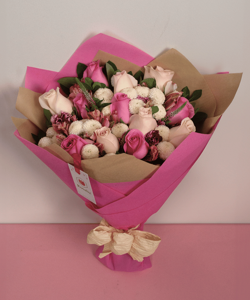 Ramo Buchón Rosas Bicolor – Florería Rosaliz